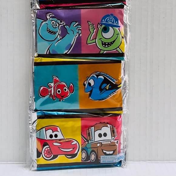Disney | Accessories | Disney Pixar Foil Characters 4pk Pocket Tissues ...